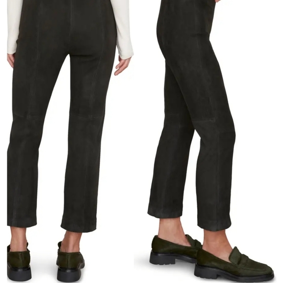 Vince | Pants & Jumpsuits | New Vince Black Stretch Lamb Suede Leather ...